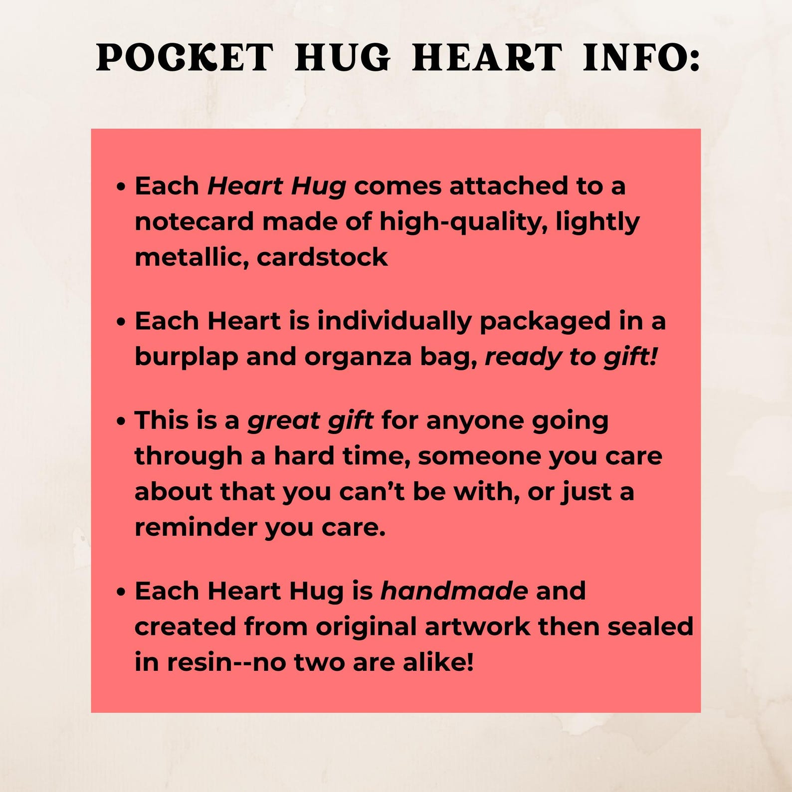 Pocket Hug Heart Keepsake Thinking of You Get Well Sending a Hug Gift ...