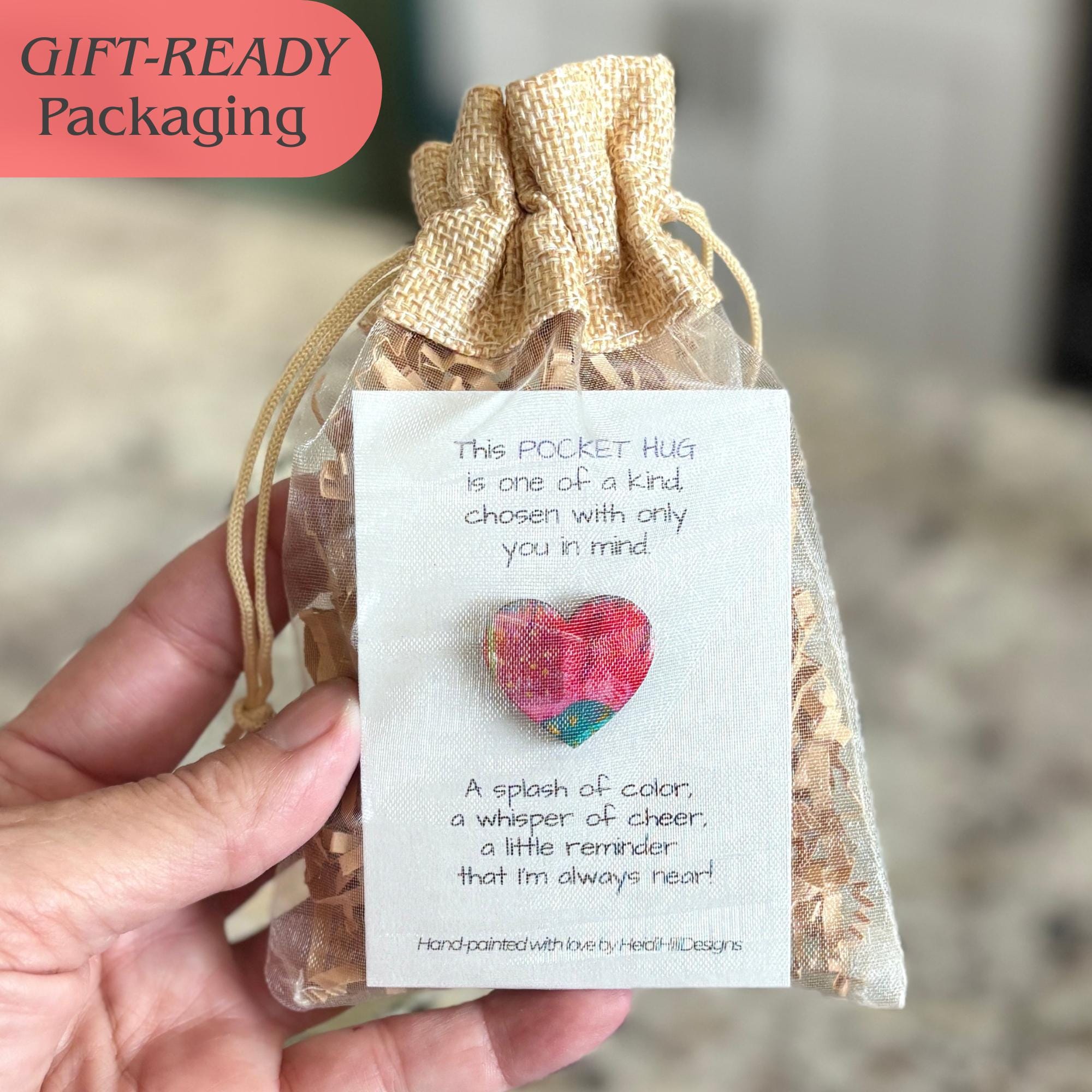 Handcrafted Pocket Hug Heart Keepsake Personalized Gift for Friend ...