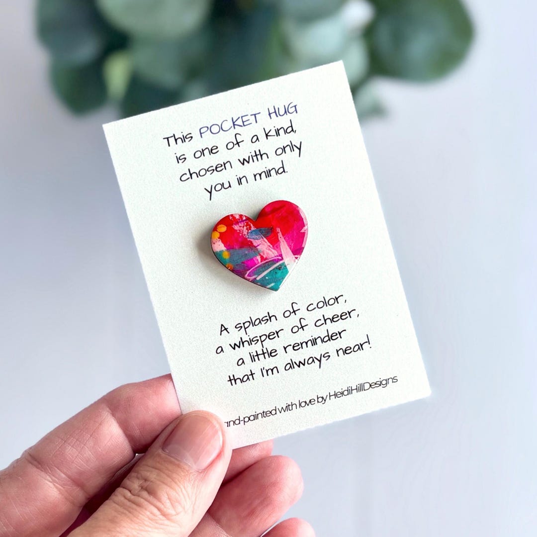Pocket Hug Heart Keepsake Thinking of You Get Well Sending a Hug Gift ...
