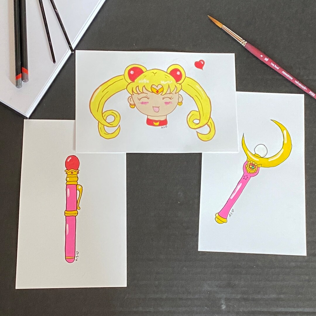 Magical Girl Inspired Fan Art Anime Manga Character Cute Hand Drawn ...