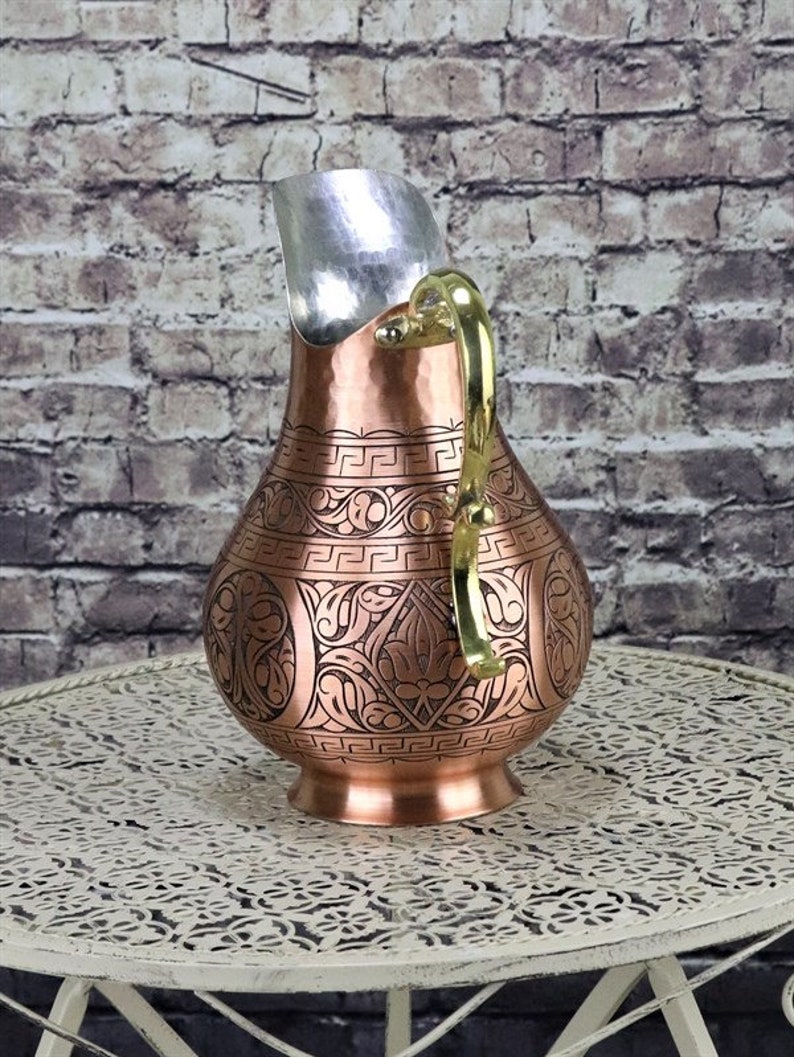 Handcrafted Vintage Copper Pitcher Copper Water Dispenser - Etsy