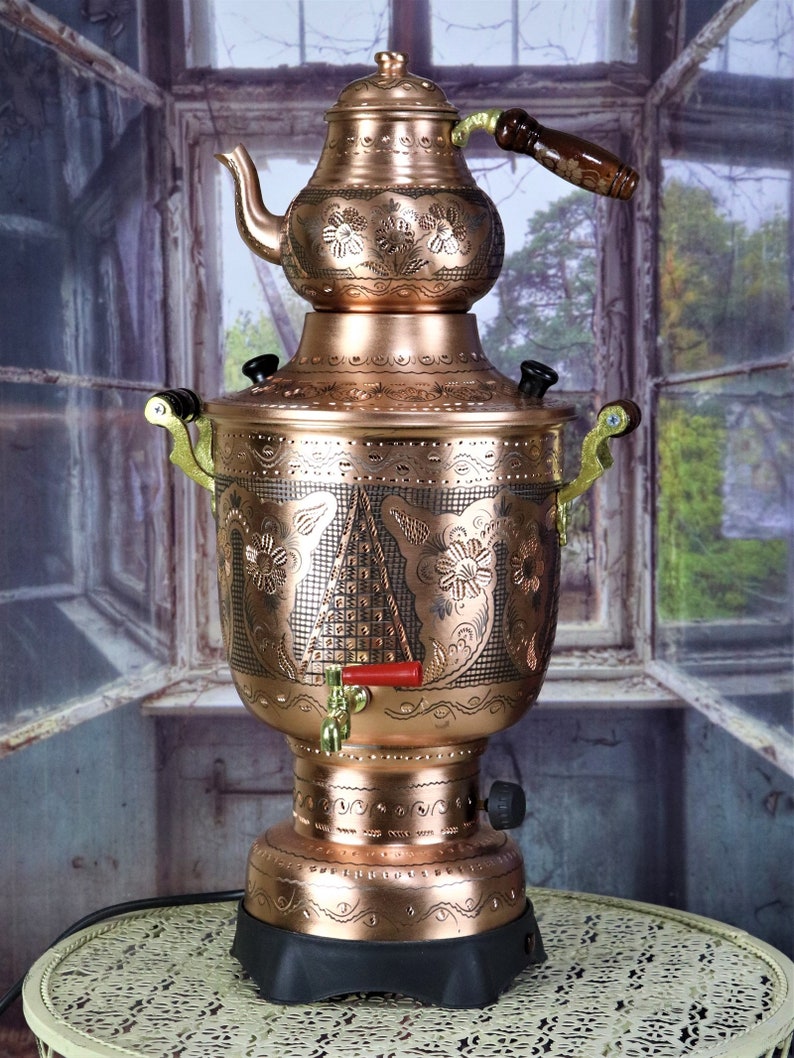 Copper Turkish Electric Samovar Semaver Tea Maker Turkish - Etsy