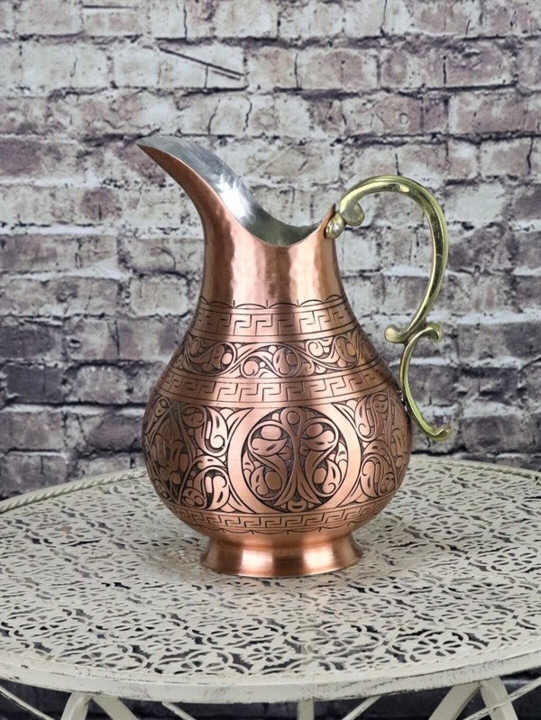 Handcrafted Vintage Copper Pitcher Copper Water Dispenser - Etsy