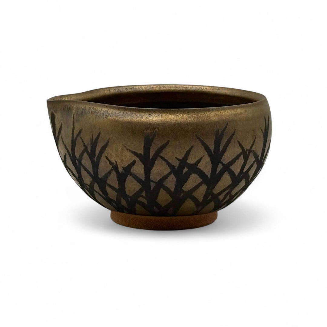 Kogane No Kusa Gold Mino-yaki Kataguchi Chawan by Masamura 正村作 ...