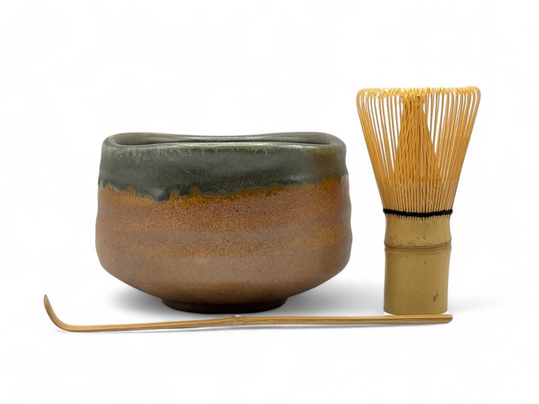 Japanese Koya Brown Matcha Green Tea Bowl Matcha Chawan Set Japanese ...