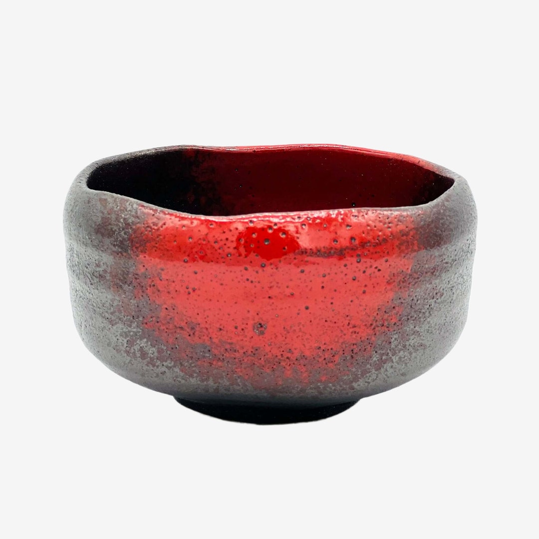 Japanese Akabuki Tenmoku Red Mino-yaki Chawan Japanese Matcha Bowl - Etsy