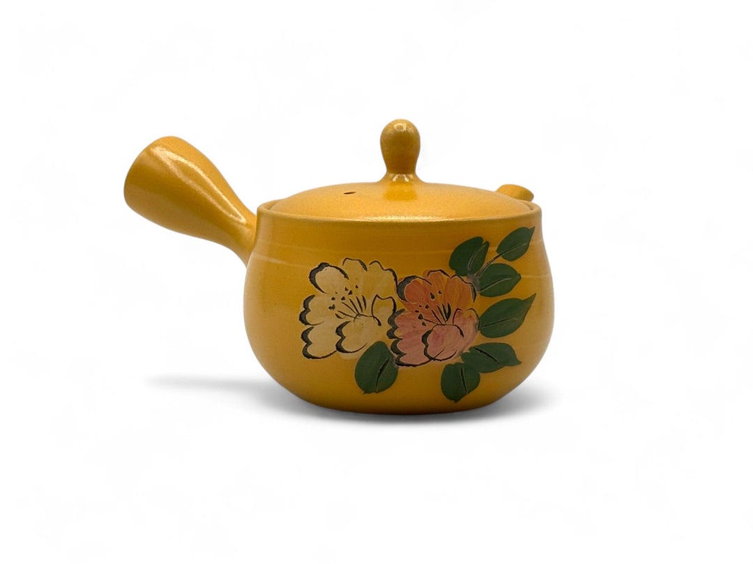 Japanese Mitsubachi Hana Yellow Tokoname-yaki Kyusu 常滑焼 - Japanese ...