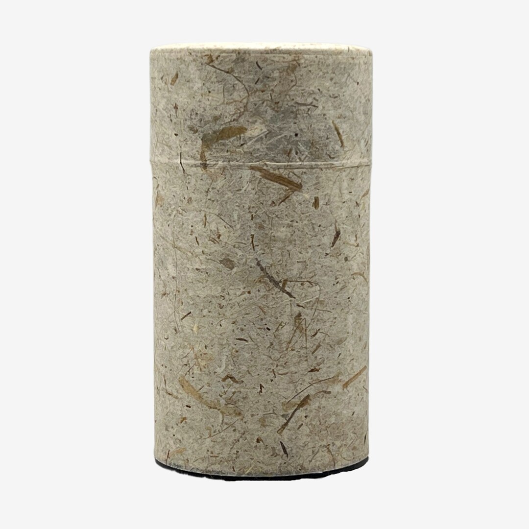 Japanese Handcrafted Ishi Stone Gray Washi Paper Wrapped Tea Canister ...
