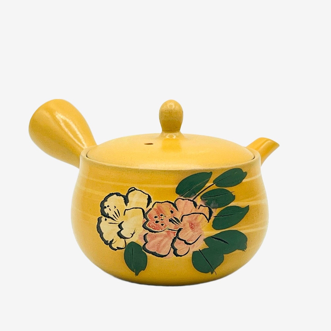 Japanese Mitsubachi Hana Yellow Tokoname-yaki Kyusu Japanese Teapot - Etsy