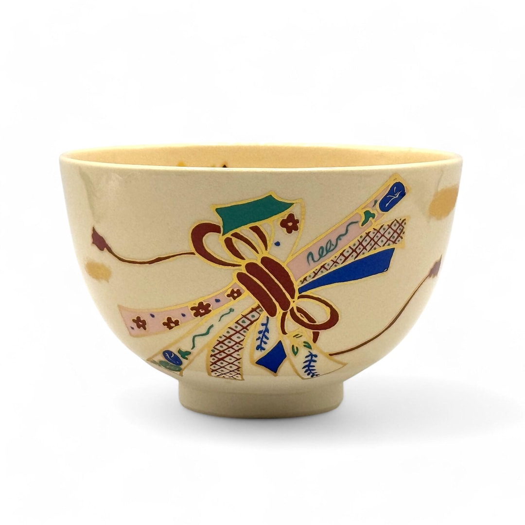 Japanese Ninsei Knot Beige White Mino-yaki Handcrafted Ido Matcha ...