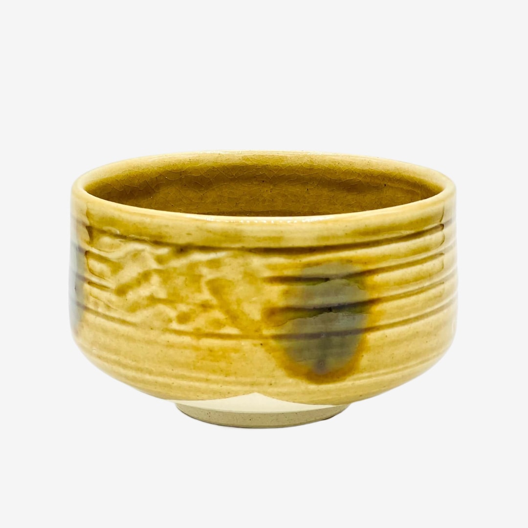 Japanese Kizeto Yellow Mino-yaki Chawan Japanese Matcha Bowl - Etsy