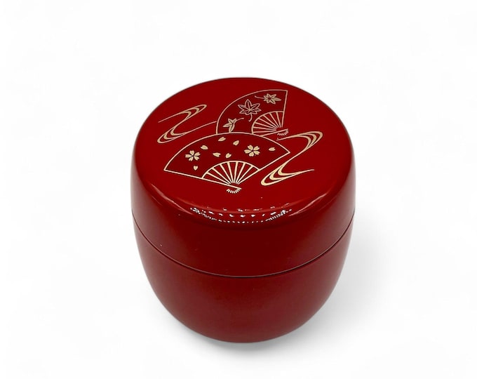 Japanese Shu Noriko Red Matcha Canister - Japanese Matcha Natsume - Etsy