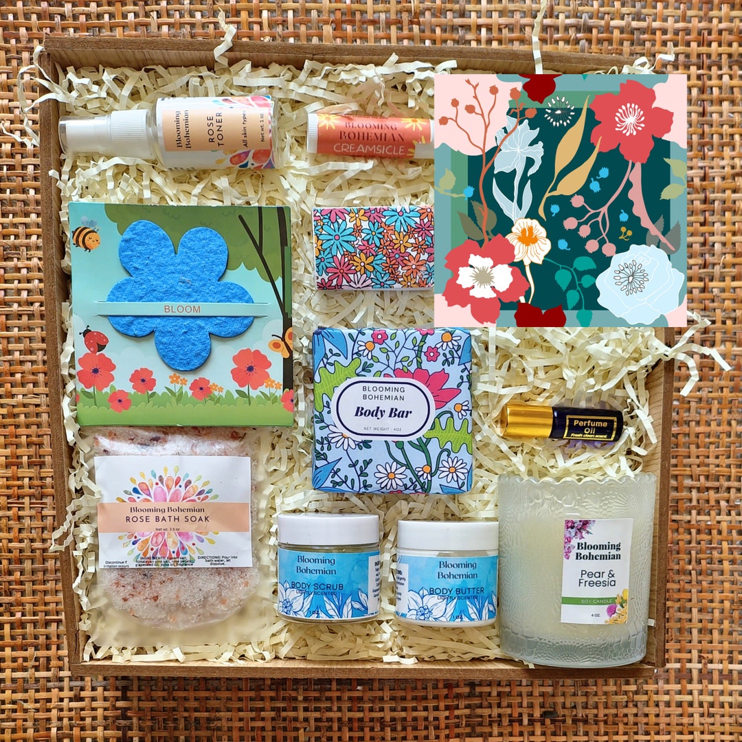 Spa Gift Box for Her, Birthday Care Package, Personalized Spa Box, Gift ...