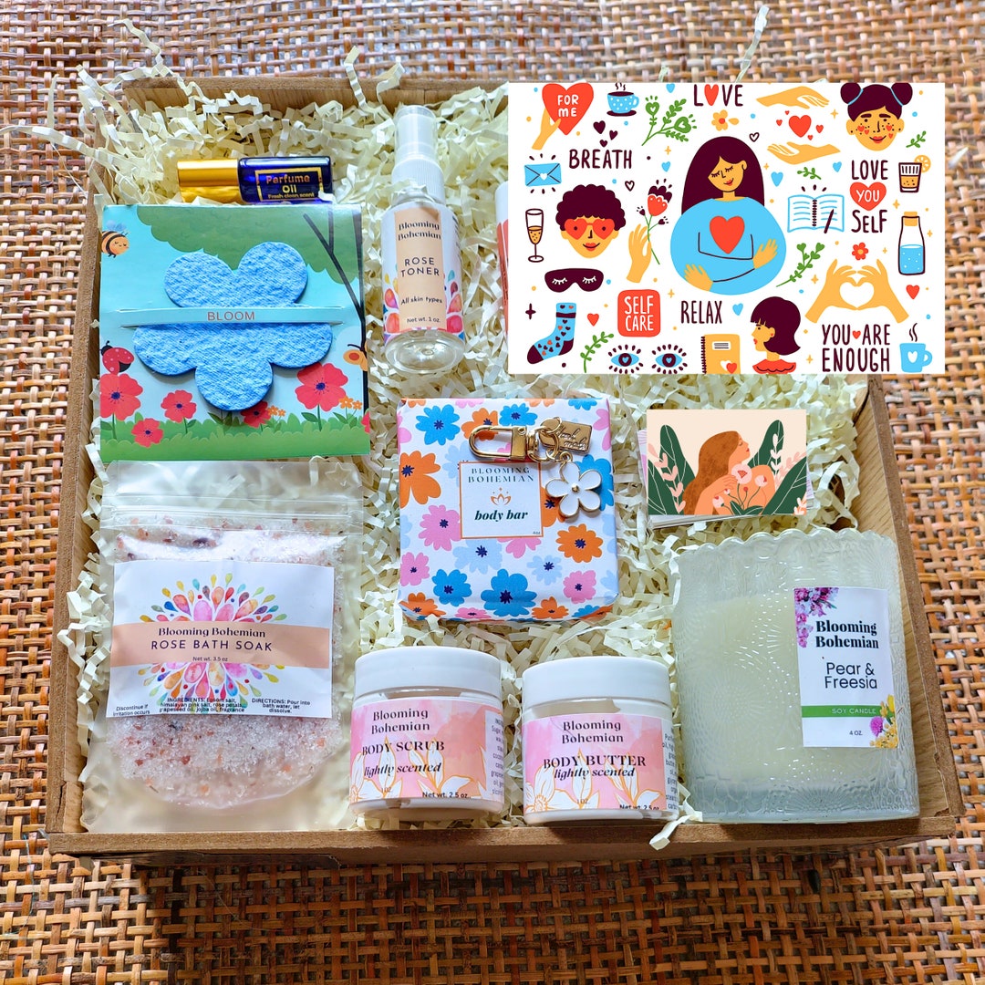 Self Care Spa Box, Bath Box Set, Spa Gift Set, Stress Relief Gift Box ...