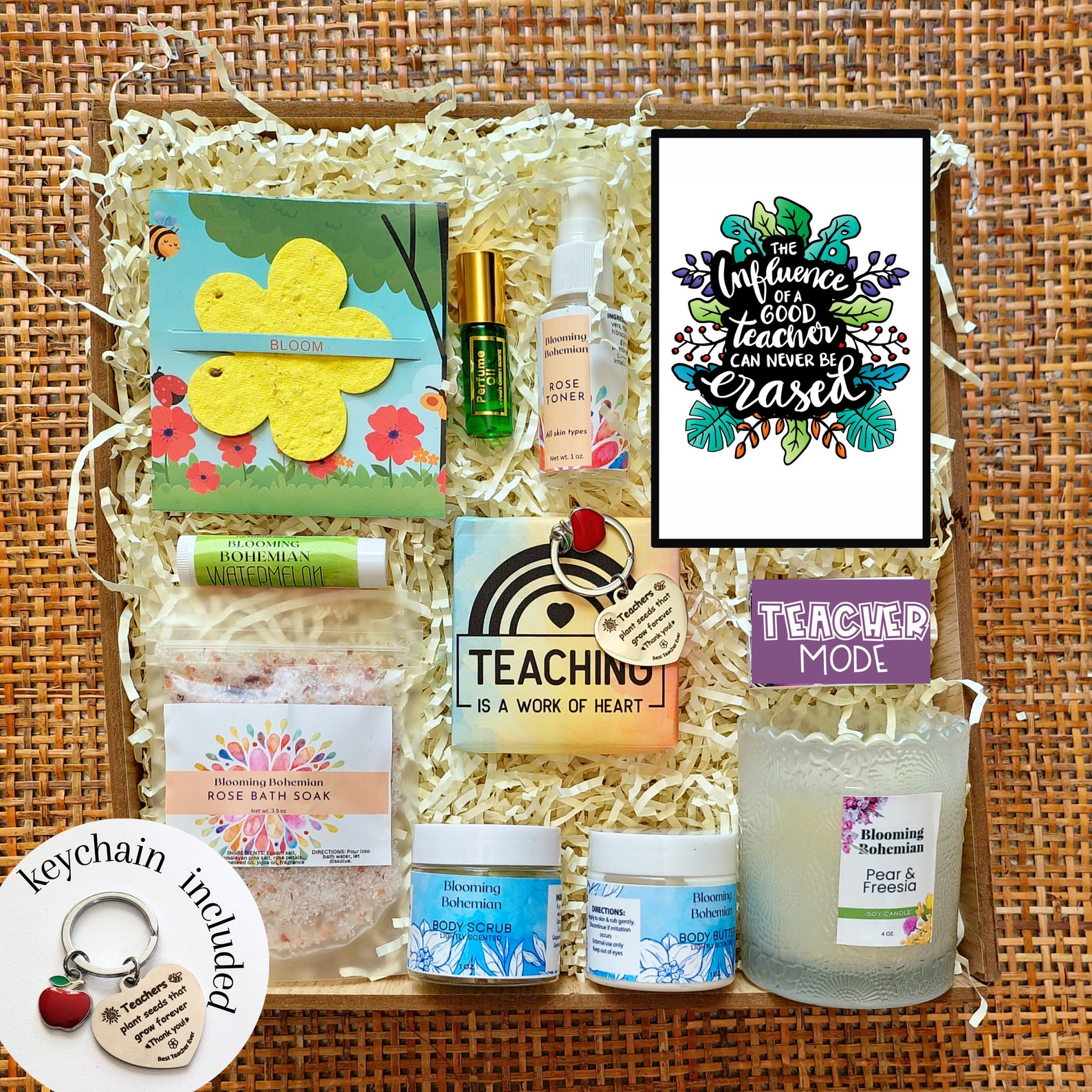 Teacher Appreciation Gift Box, Thank You Package, Natural Spa Gift ...