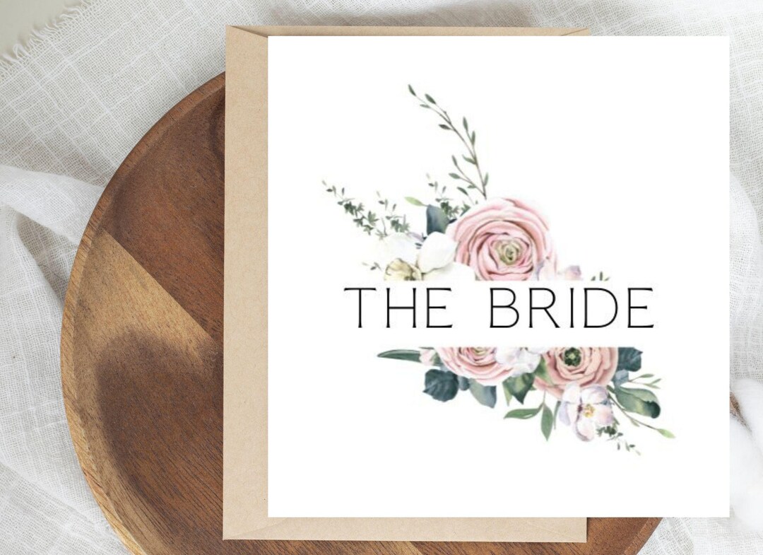 Custom Bride Card. the Bride Card. Personalized for Their Wedding ...