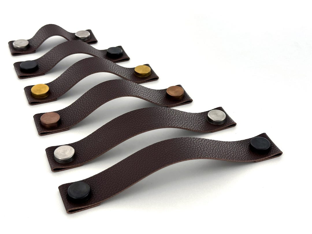 Dark Brown Faux Leather Handles: Made in UK - Etsy