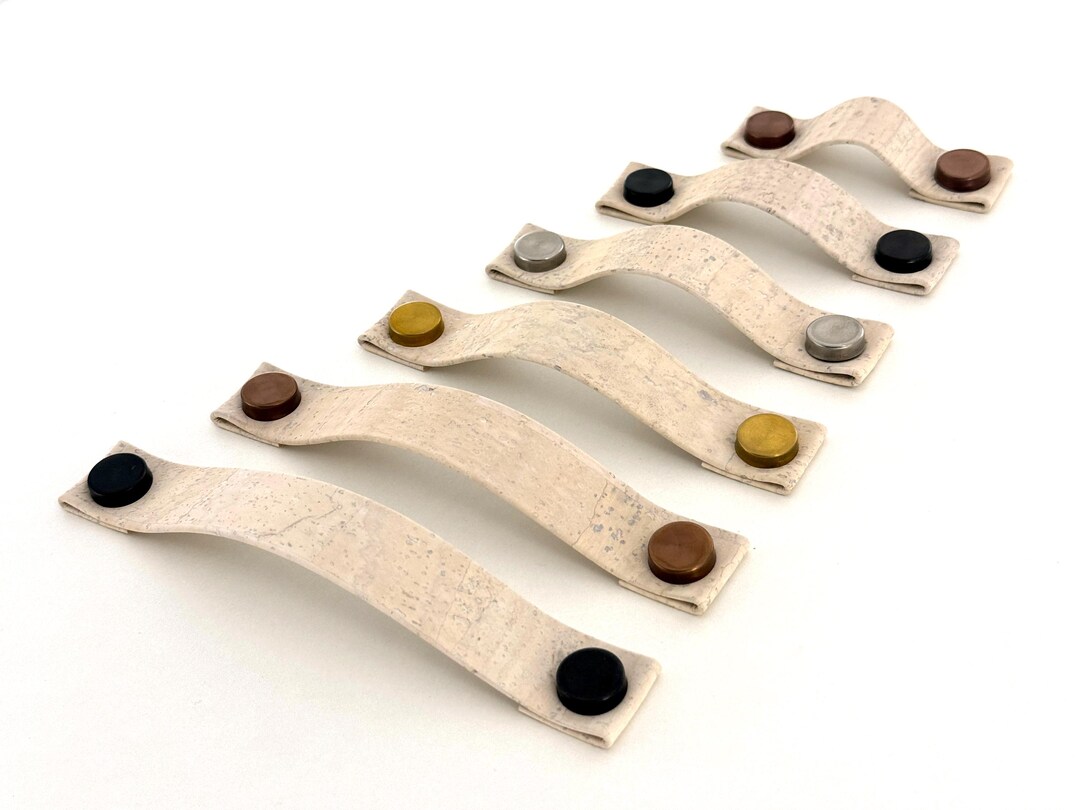 Whitewashed Cork Handles - Leather Alternative Handles - Vegan Leather ...
