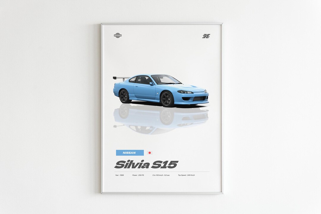 Nissan Silvia S15 Car Poster Cars Poster Print, Retro Car Poster ...