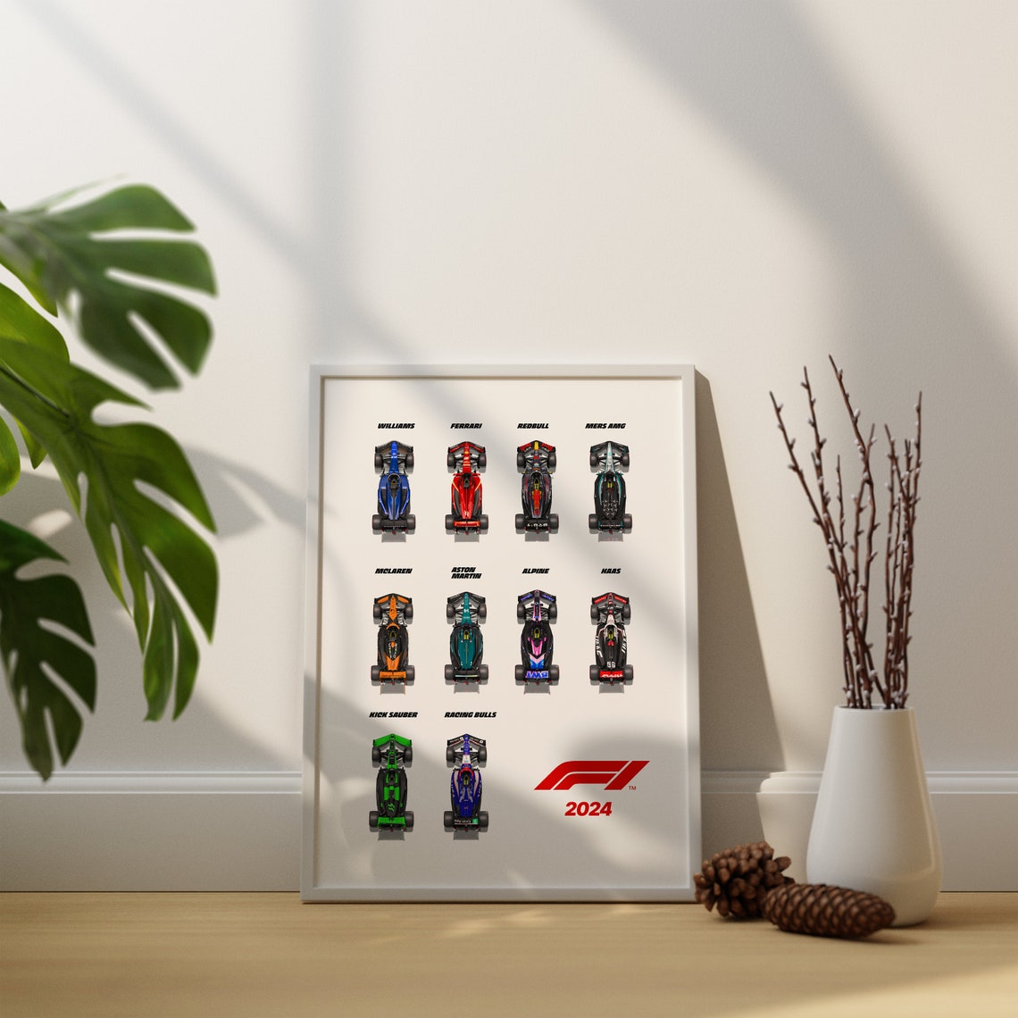 F1 Poster, Ferrari F1 Car Poster, Formula 1 Poster, F1 Cars Print ...