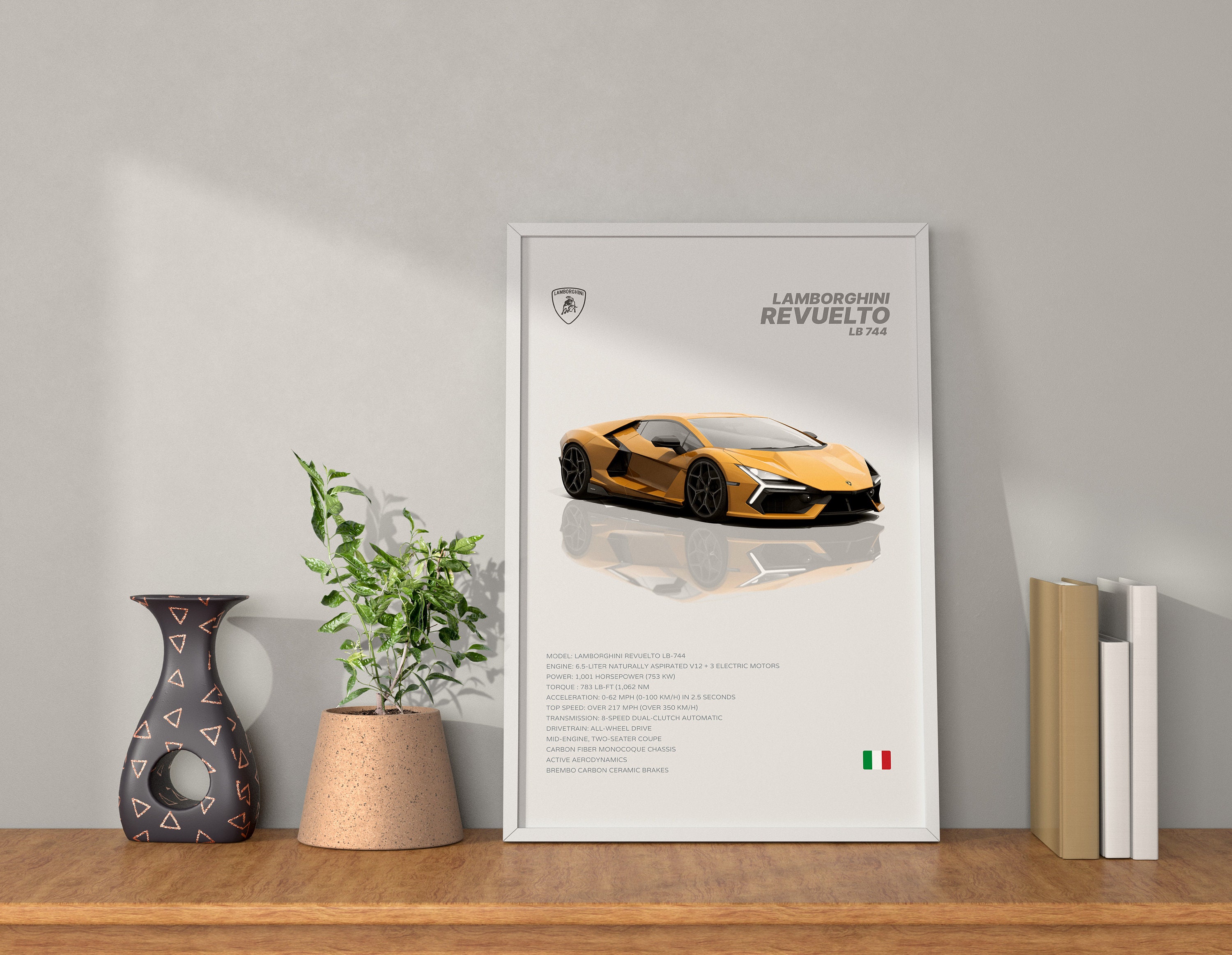 Lamborghini Revuelto Car Poster, Cars Print, Supercar Poster, Gift for ...