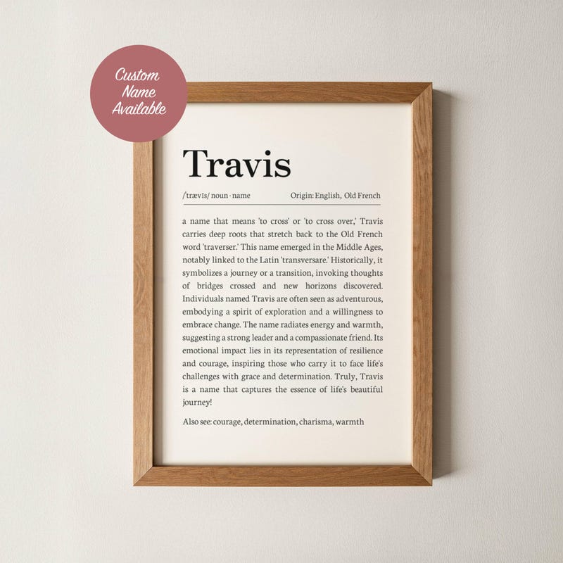 Travis Name - Etsy