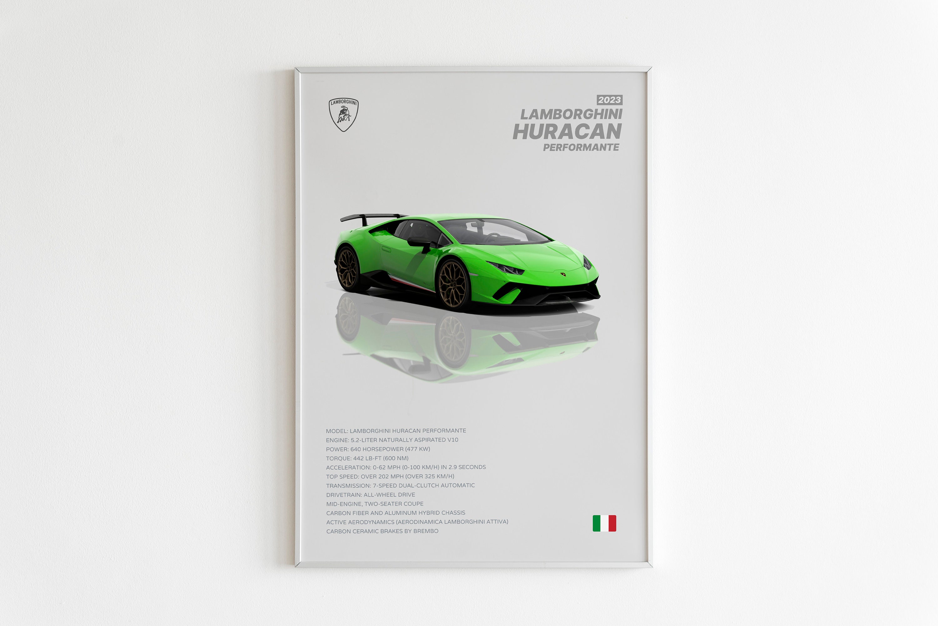 Set of 5 Lamborghini Poster, Cars Poster Print, Retro Car Poster ...