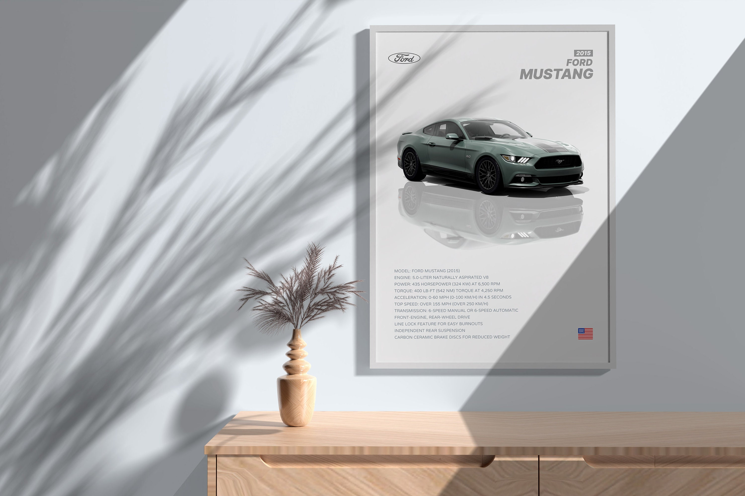 Ford Mustang Car Poster, Cars Poster Print, Hypercar Poster, Supercar ...