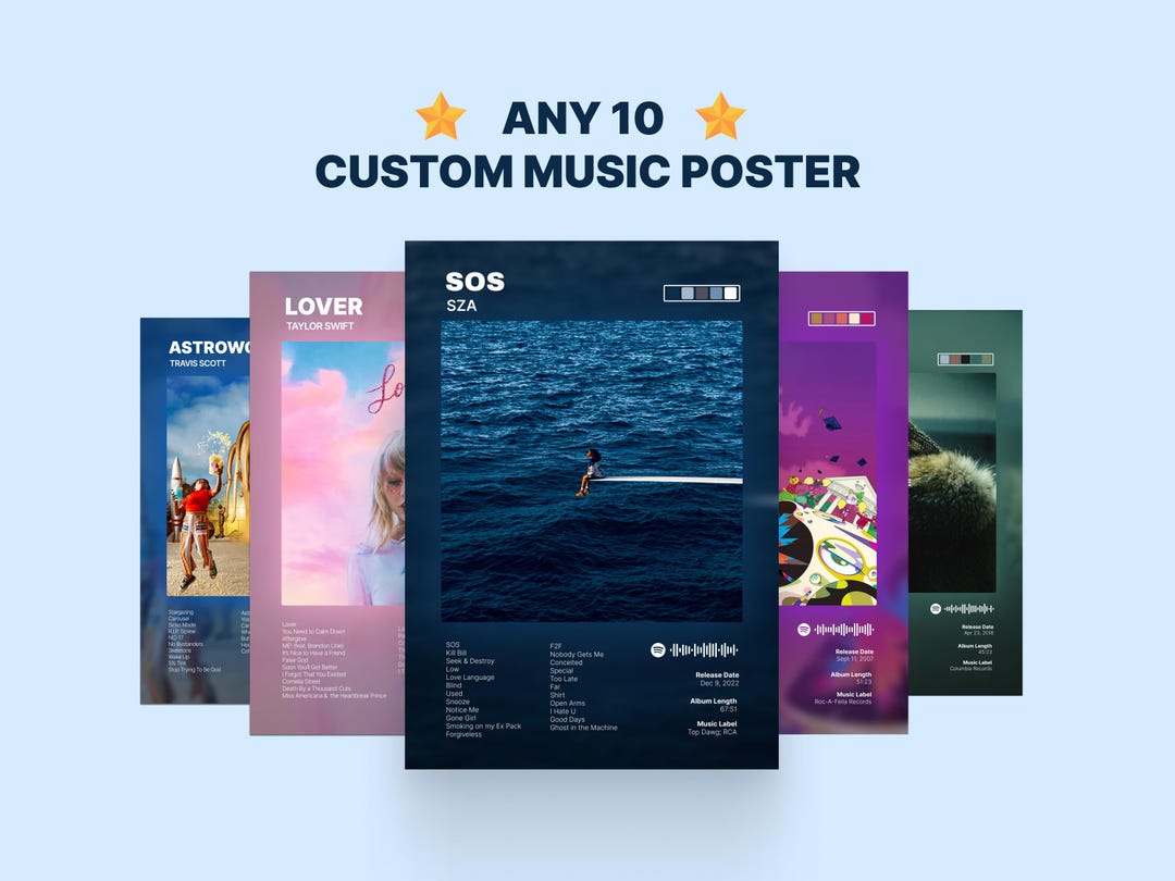 10 Choose Your Own Album Poster, Album Cover, Custom Album Poster ...