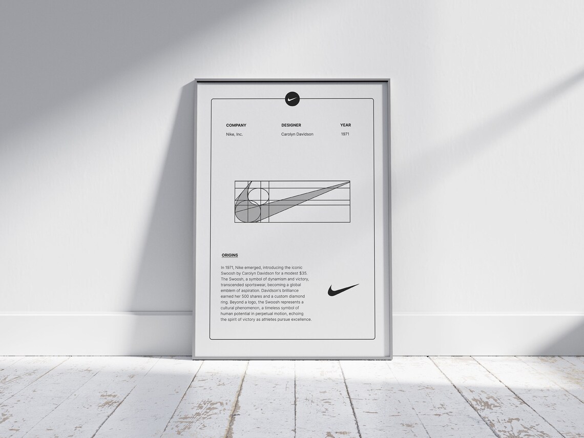 Nike Blueprint Poster, Nike Poster, Sneaker Poster, Nike Printable Wall ...
