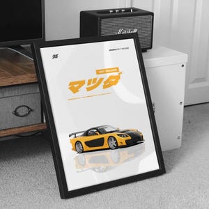 Set of 5 Japanese Cars Poster Print Honda NSX Toyota Supra GTR Skyline ...