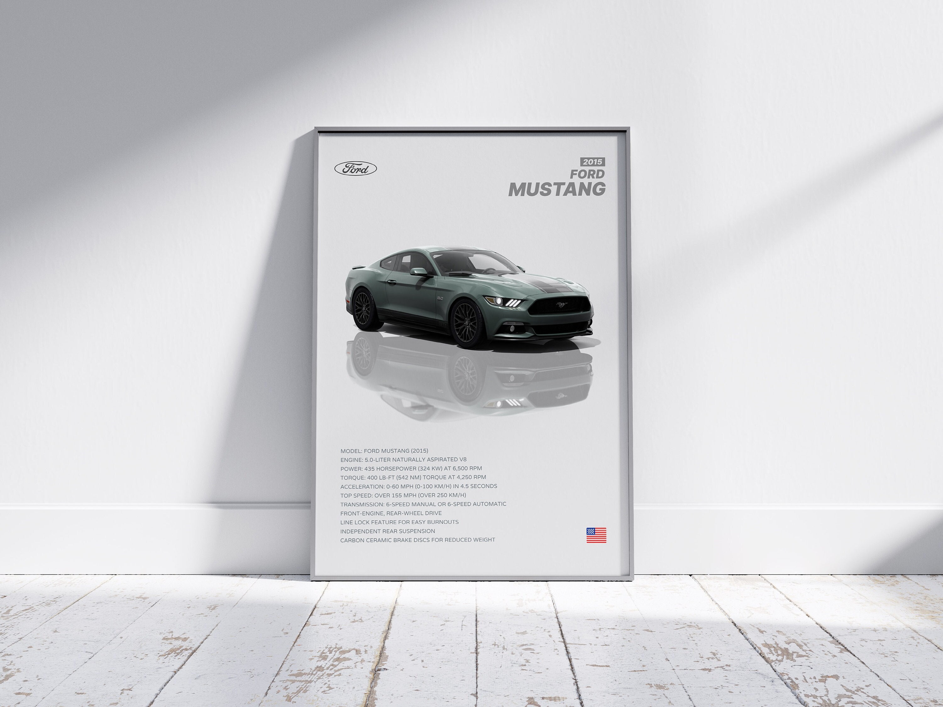 Ford Mustang Car Poster, Cars Poster Print, Hypercar Poster, Supercar ...