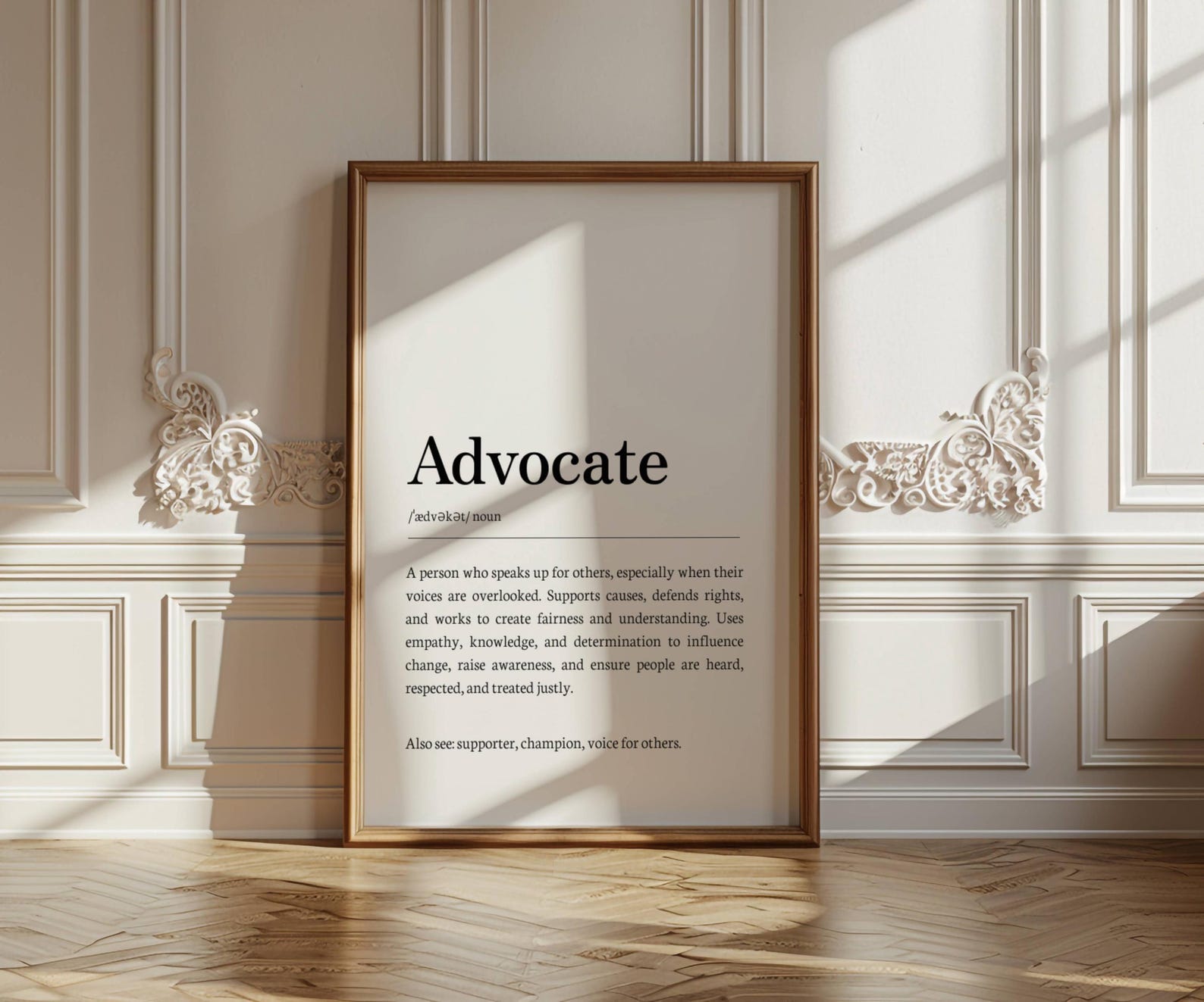 Advocate Definition Wall Art Print, Minimalist Lawyer Wall Art ...