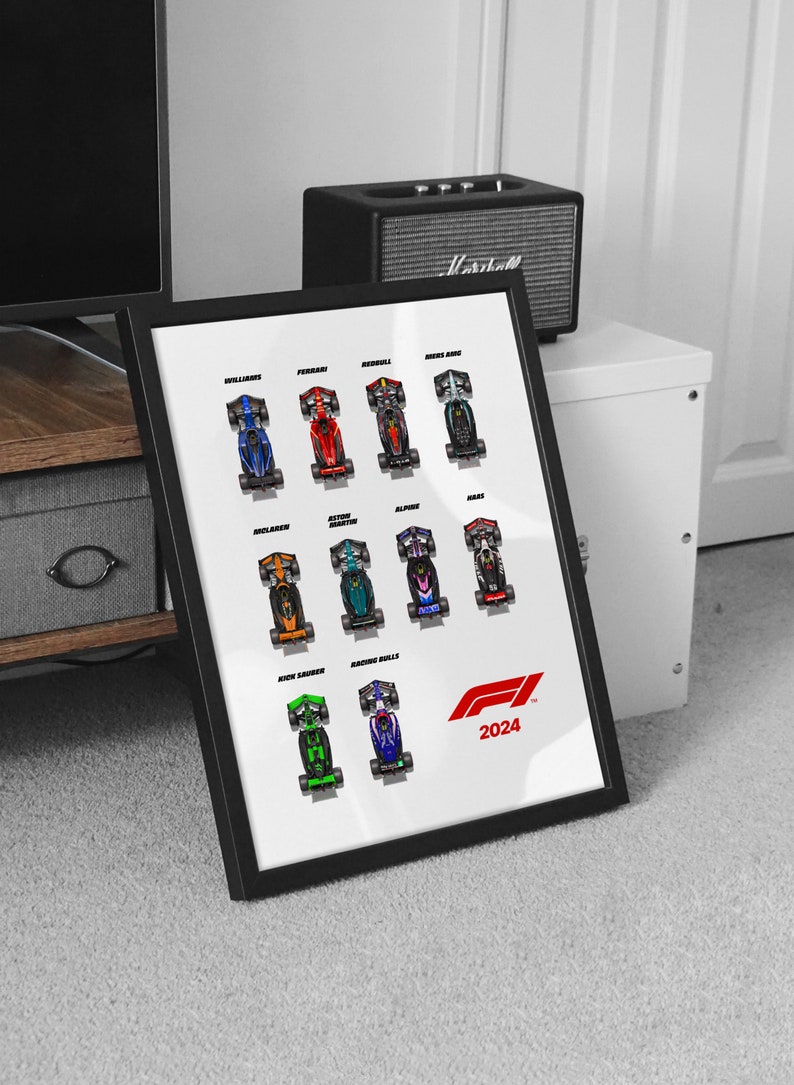 F1 Poster, Ferrari F1 Car Poster, Formula 1 Poster, F1 Cars Print ...