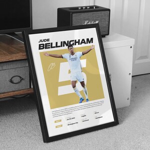 Jude Bellingham Poster, Bellingham Real Madrid Poster, Football Print ...