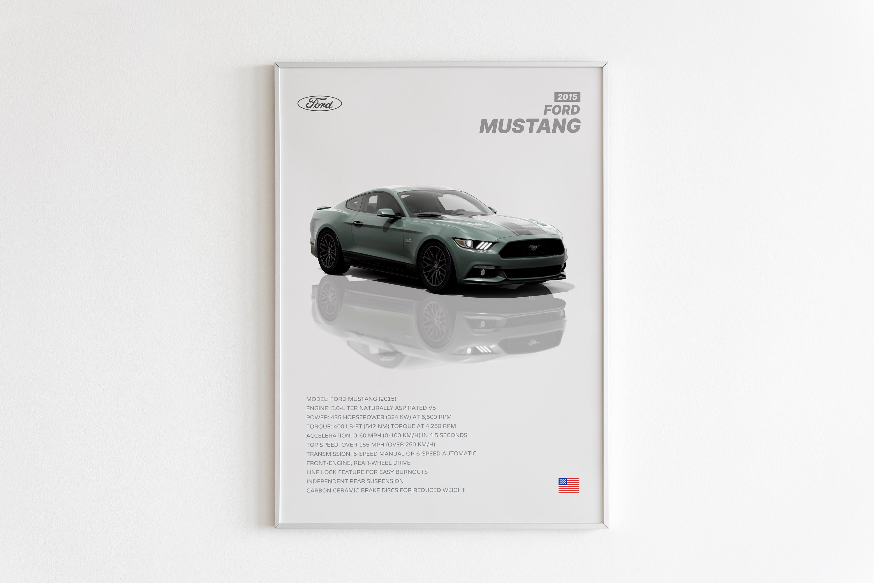 Ford Mustang Car Poster, Cars Poster Print, Hypercar Poster, Supercar ...