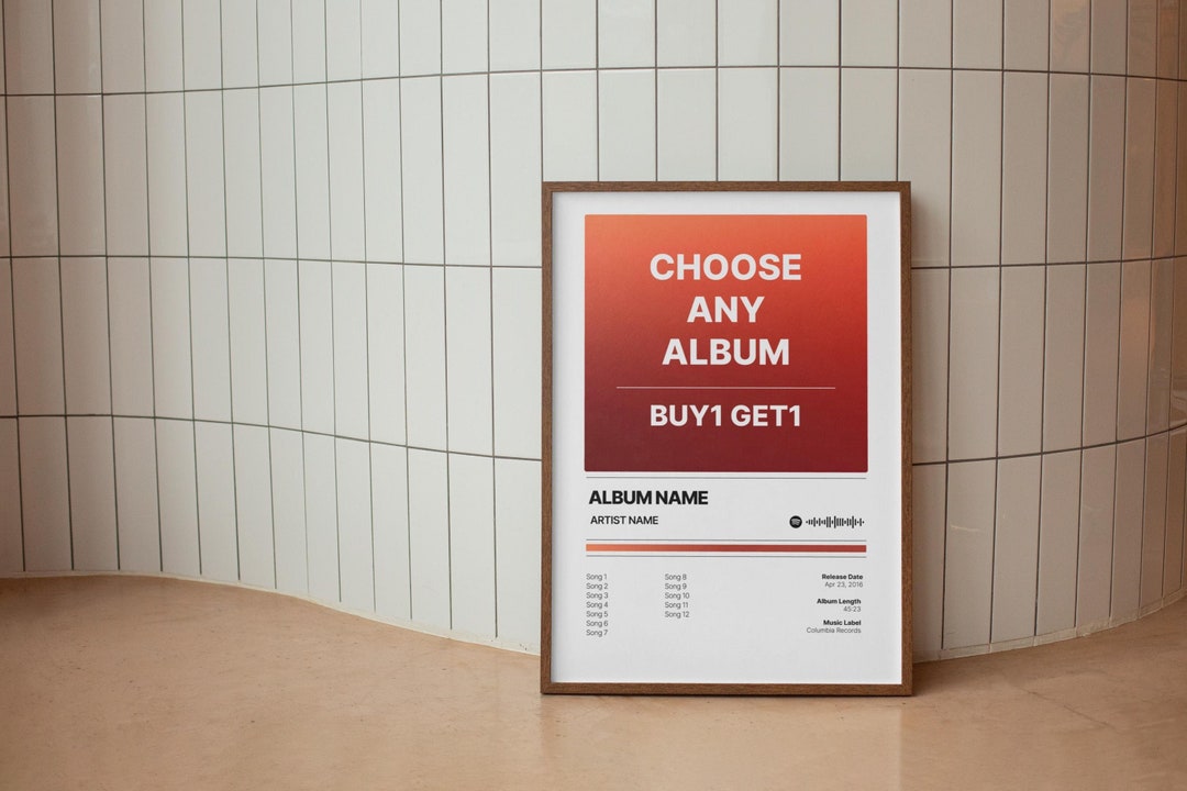 Choose Your Own Album Cover Poster, Custom Music Album Cover, Spotify ...