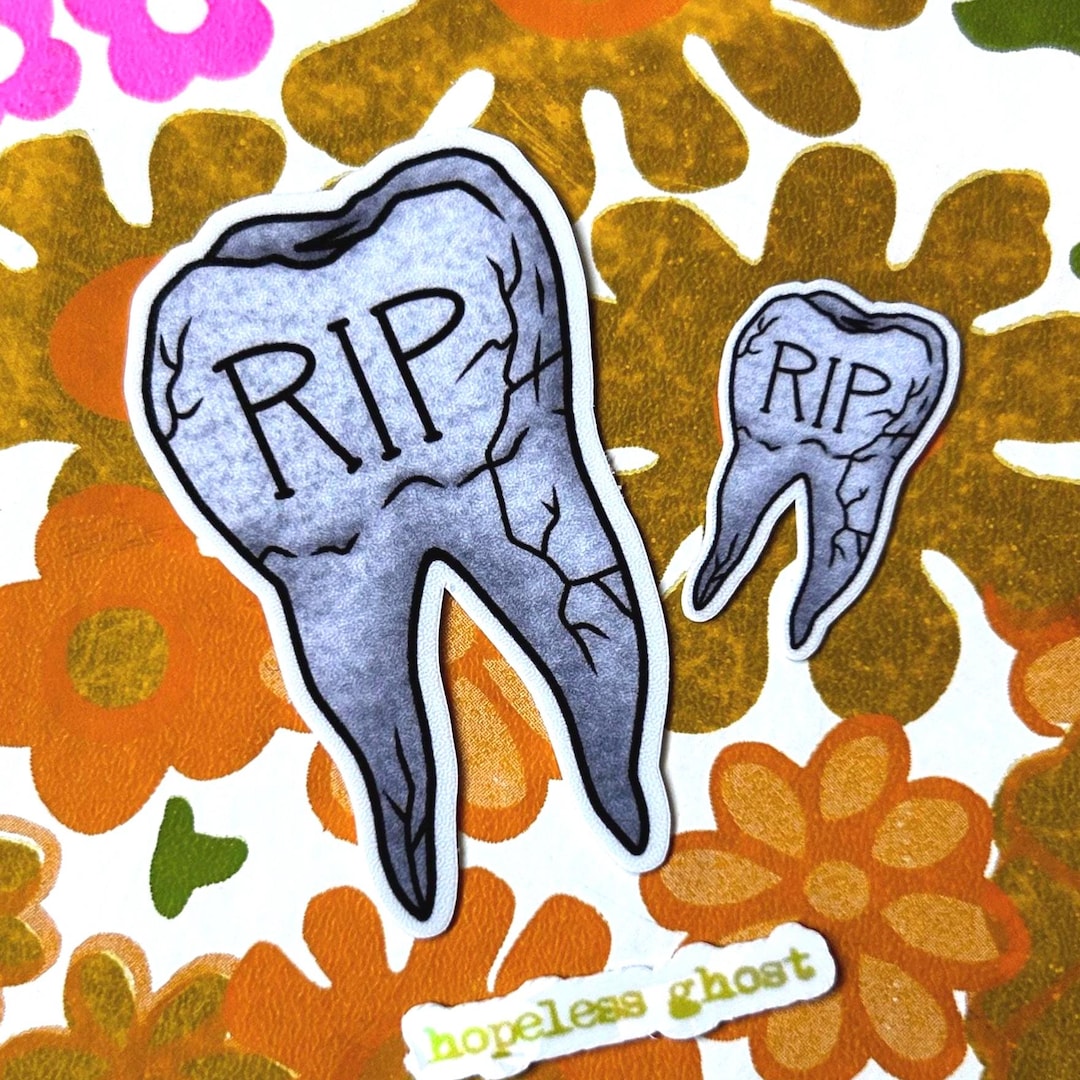 RIP Dead Tooth Vinyl Sticker - Etsy
