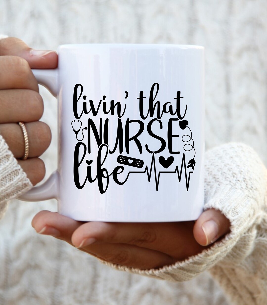 Nurse Graduation Present, Funny Nurse Coffee Mug Gift, Livin That Nurse ...