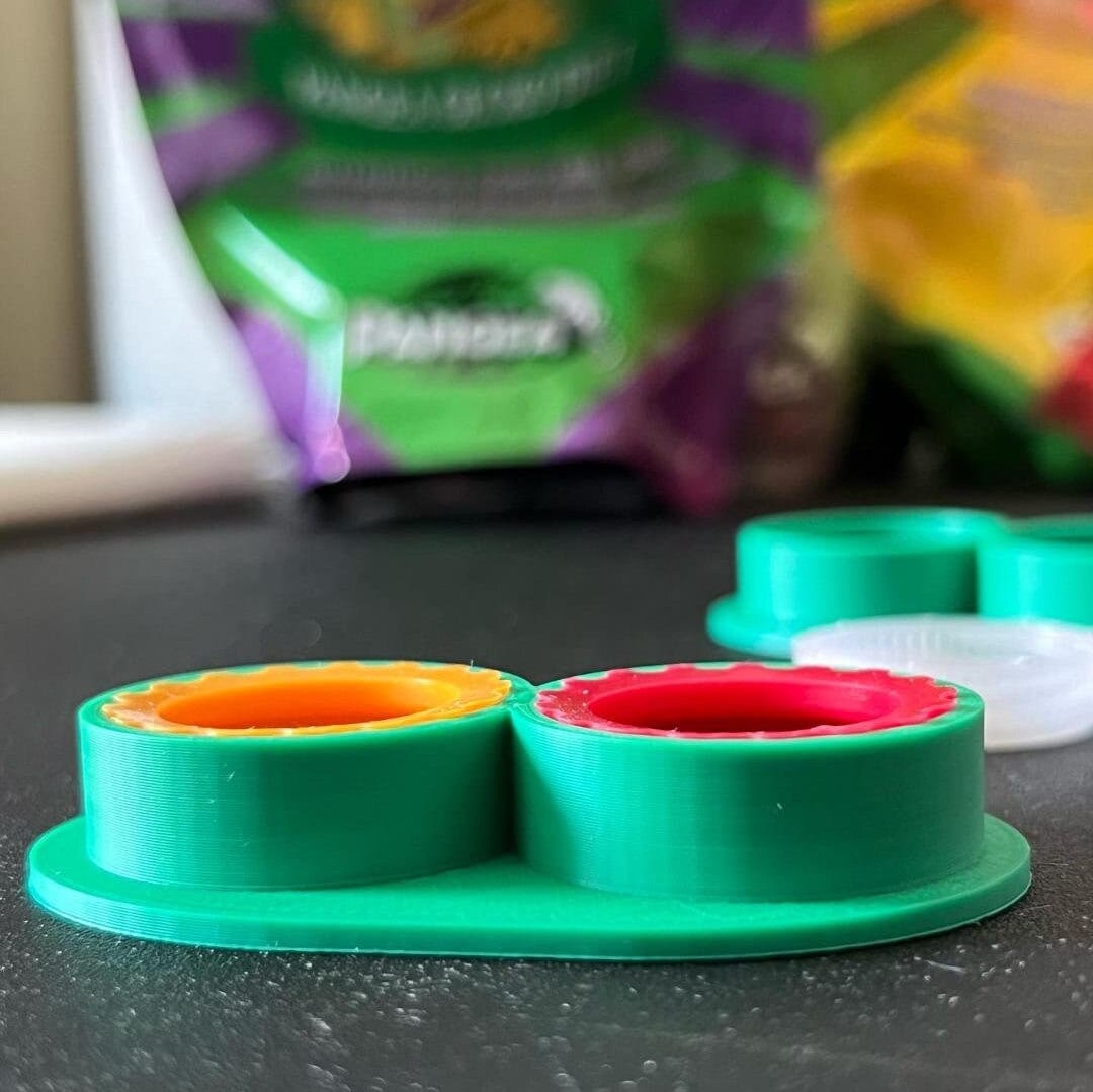 DOUBLE FEEDER + 6 Silicone CUPS Food and Water Holder for Gecko/other ...