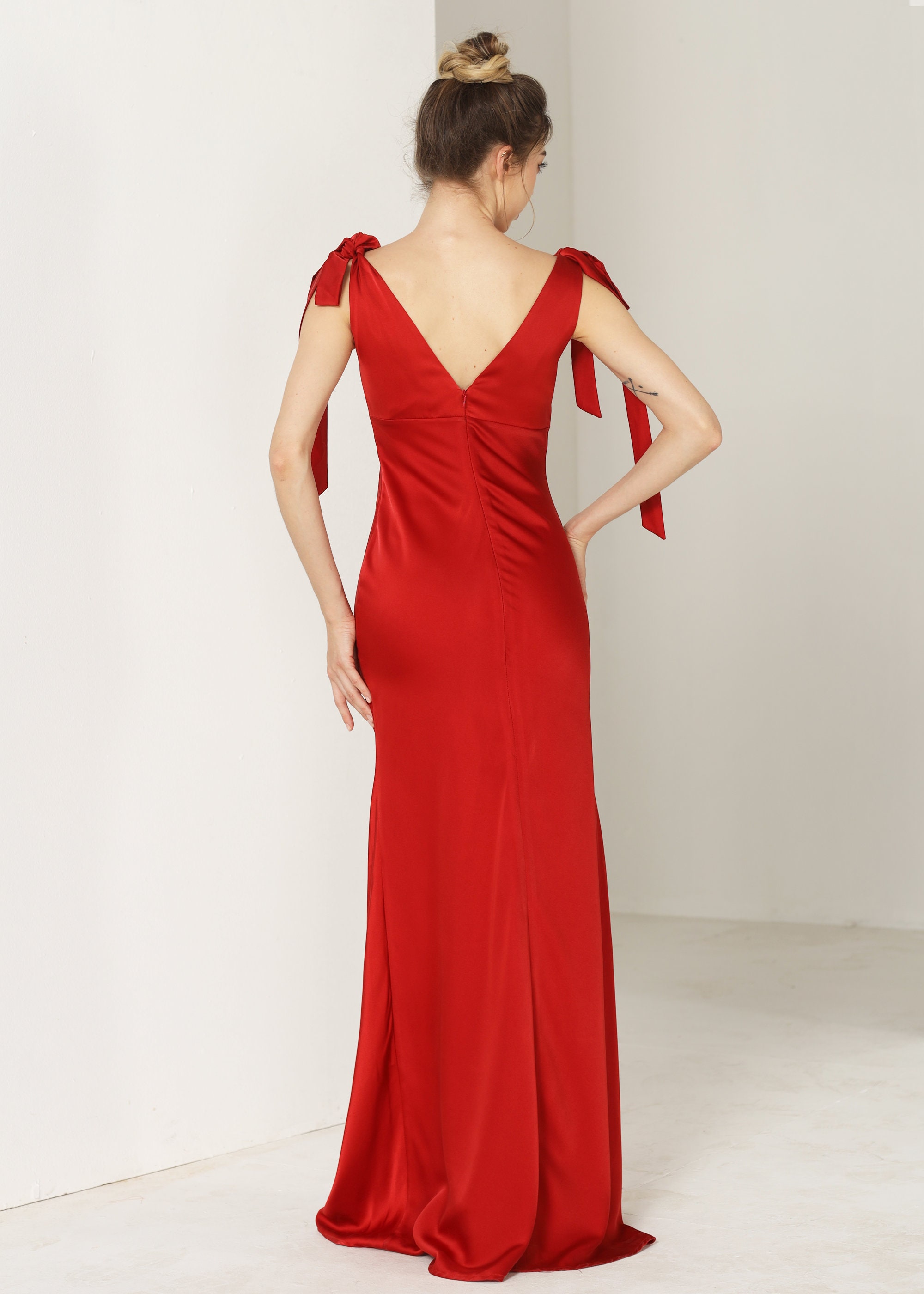 Silk Dress - Silk Wedding Dress- Bridesmaid Dress - Long Silk Dress ...