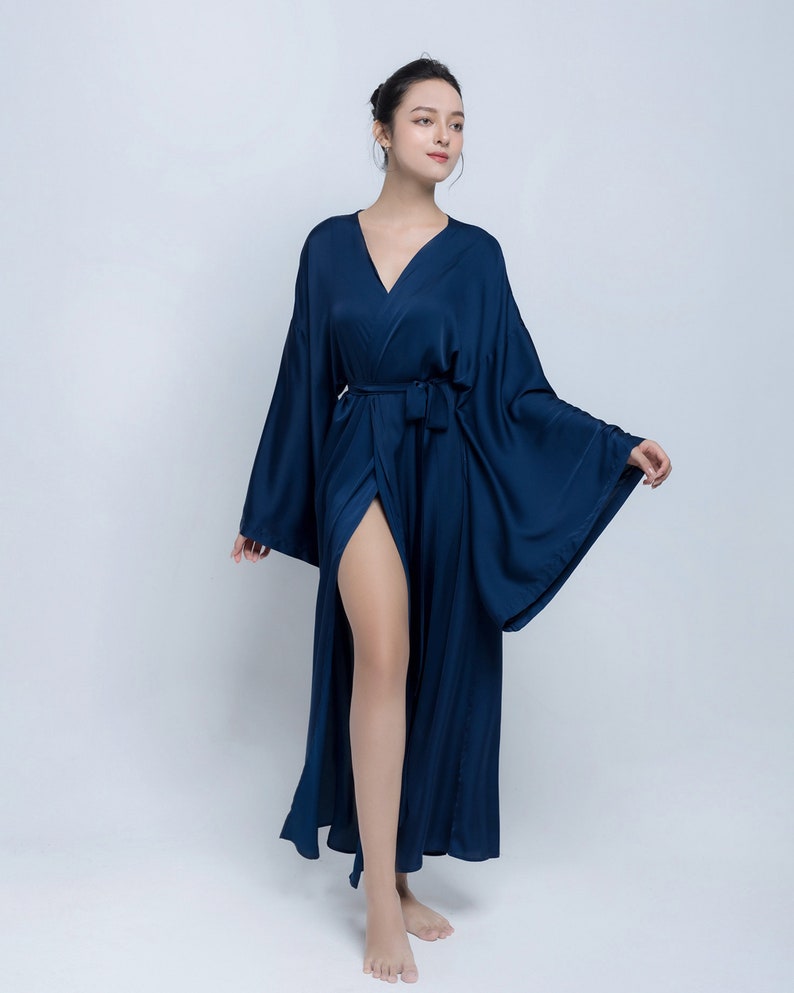 Bridal Long Silk Robe Wedding Robe Floor Length Gown - Etsy