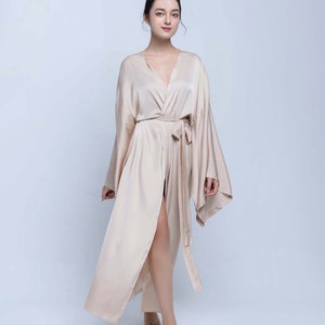 Plus Size Silk Robe for Women - Bridesmaid Robe - Silk Kimono Robe ...
