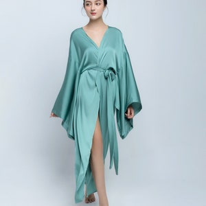 Plus Size Silk Robe for Women - Bridesmaid Robe - Silk Kimono Robe ...