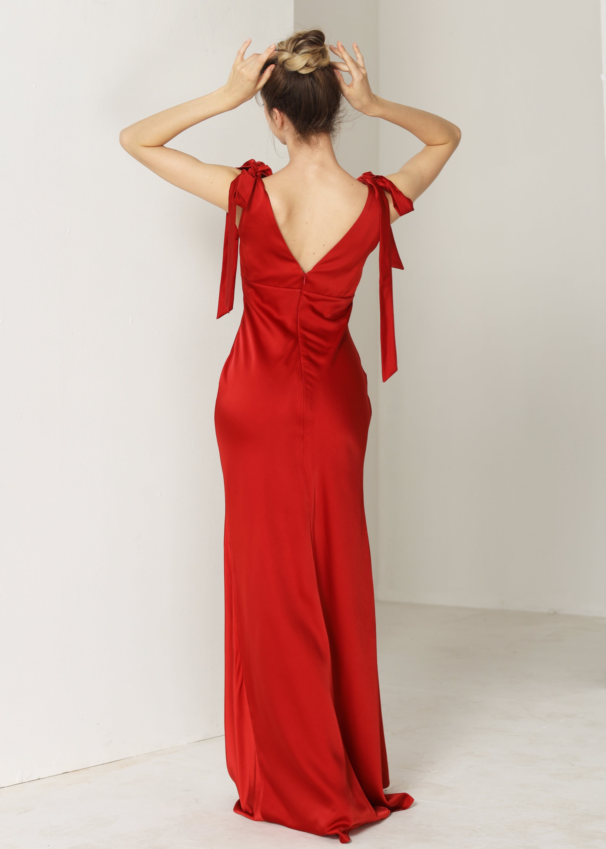 Silk Dress - Silk Wedding Dress- Bridesmaid Dress - Long Silk Dress ...