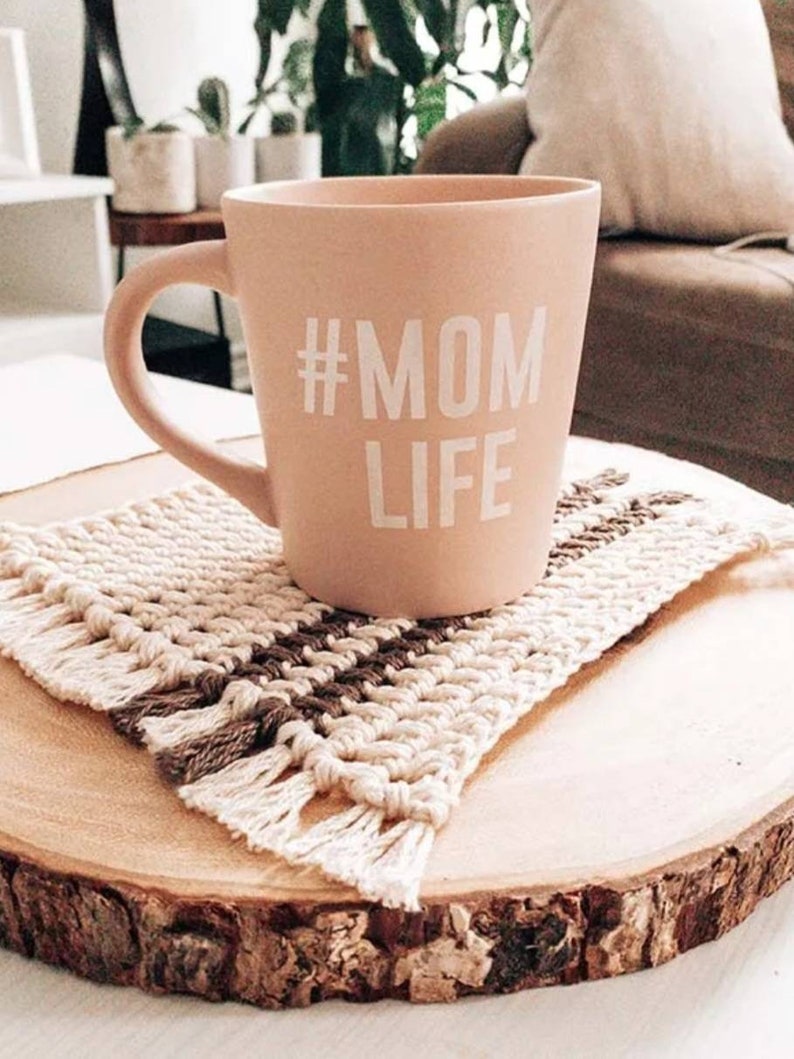 Mug Rug Cotton Yarn Coasters - Etsy