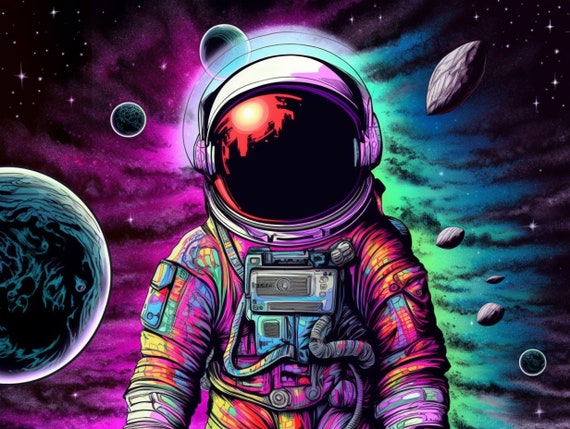 Astronaut Trippy Drawing Ideas