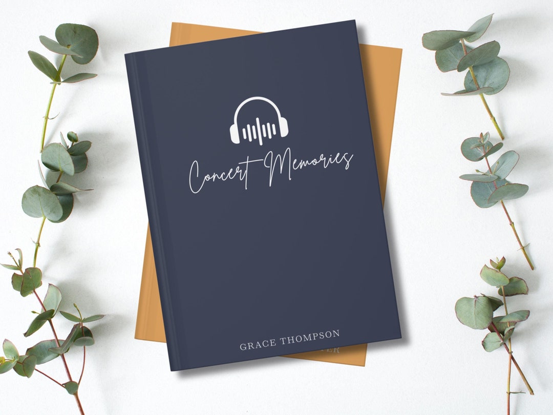 Concert Memories Journal Gift Personalized Music Notebook Custom ...