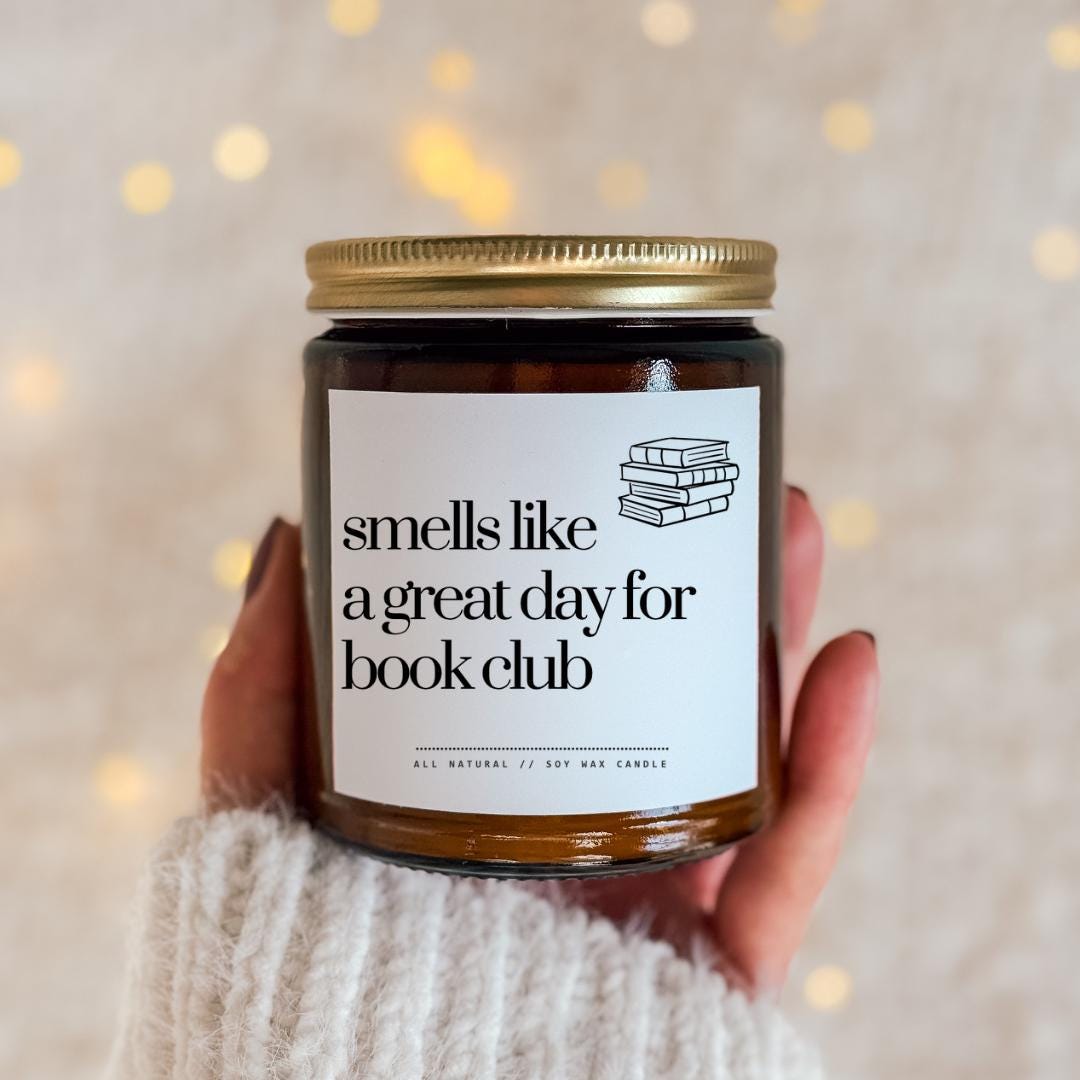Book Club Gift for Book Club Candle Gift for Book Lover Gift for Book ...