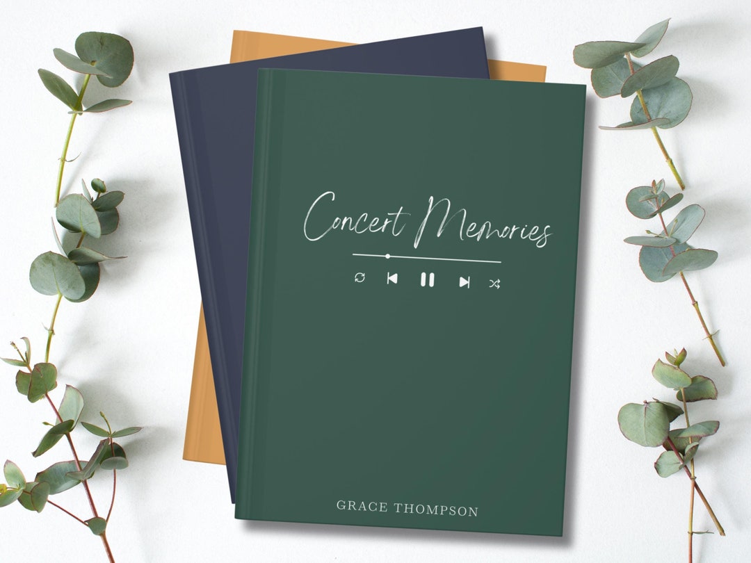Concert Memories Journal Gift Personalized Music Notebook Custom ...